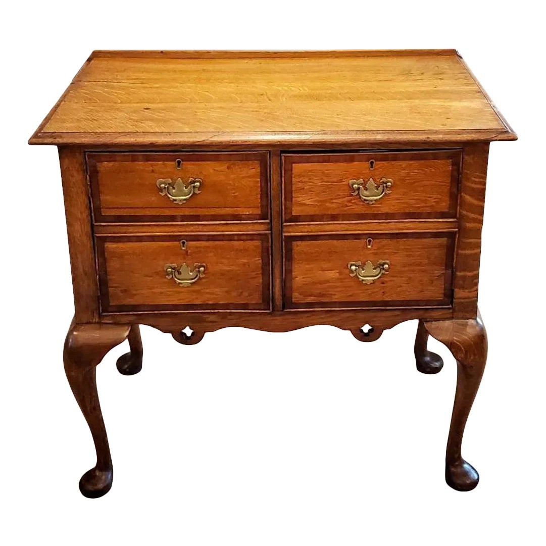 Early 20th Century Oak Lowboy Console Table | Chairish