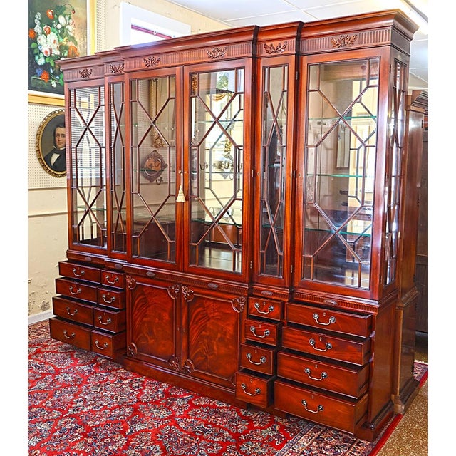 Millender Furniture Mahogany Bookcase Breakfront China Cabinet After ...