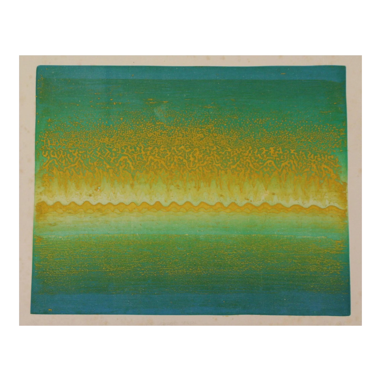 Original Vintage Abstract Screenprint | Chairish