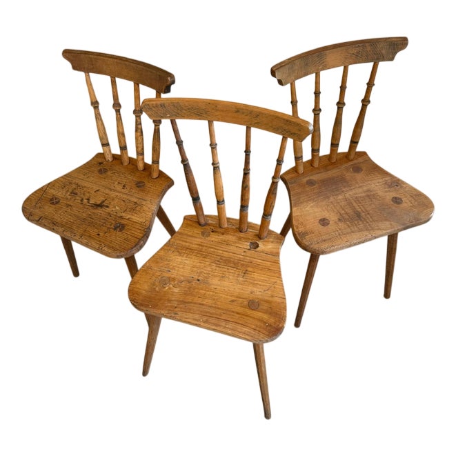 Farmhouse Spindle Chairs, Set of 3 | Chairish