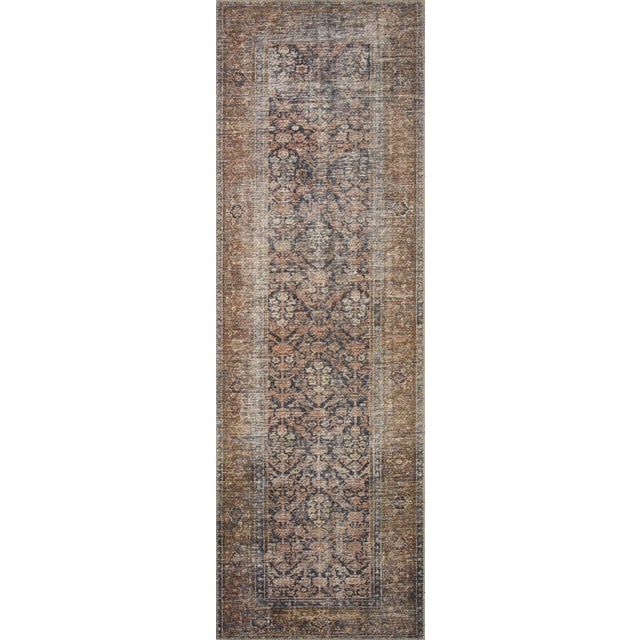 Amber Lewis x Loloi Billie Ink / Salmon 2'-6" x 9'-6" Runner Rug | Chairish
