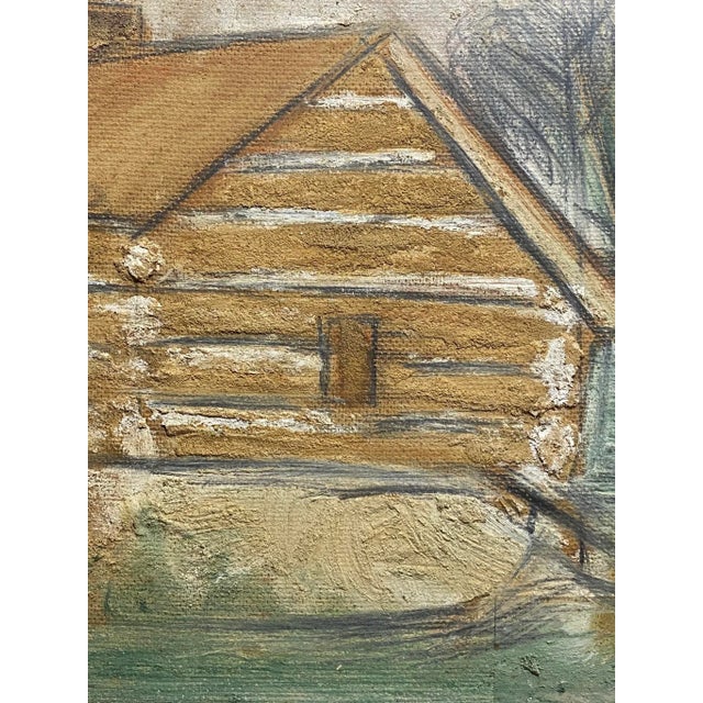 Jimmy Lee Sudduth Folk Art Painting 1970’s Cabin Organic Materials ...
