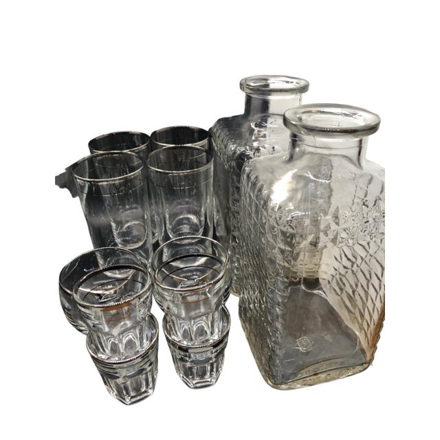 Mid Century Modern Heisey Vintage Bar Glass Set—Decanters, Snifters ...