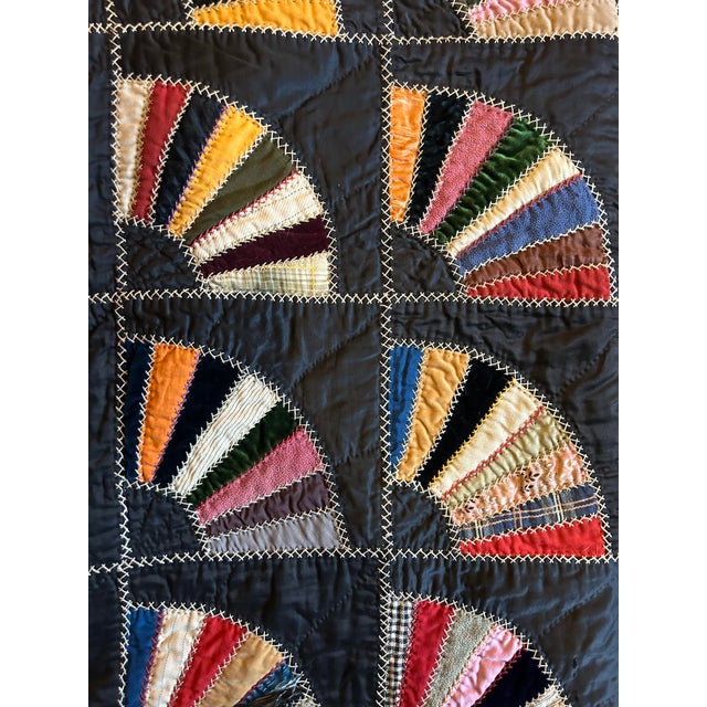 Antique Victorian Handmade Crazy Quilt | Chairish