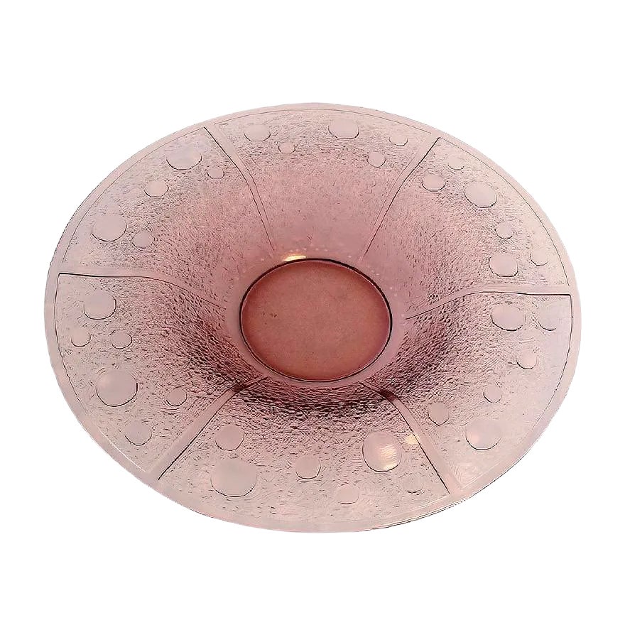 Large French Glass Plate from Verlys, 1930s | Chairish