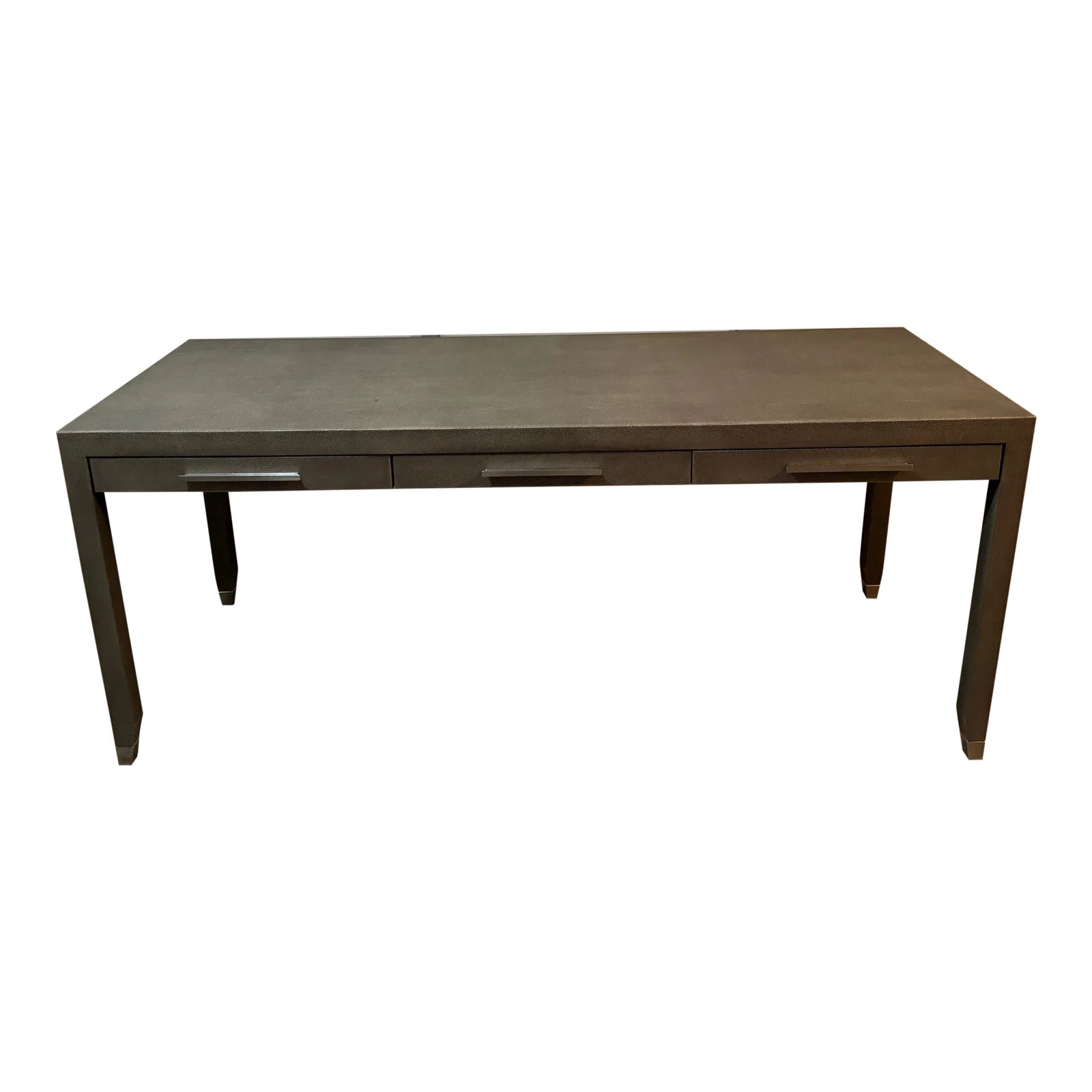 Restoration Hardware Graydon Faux Shagreen Desk