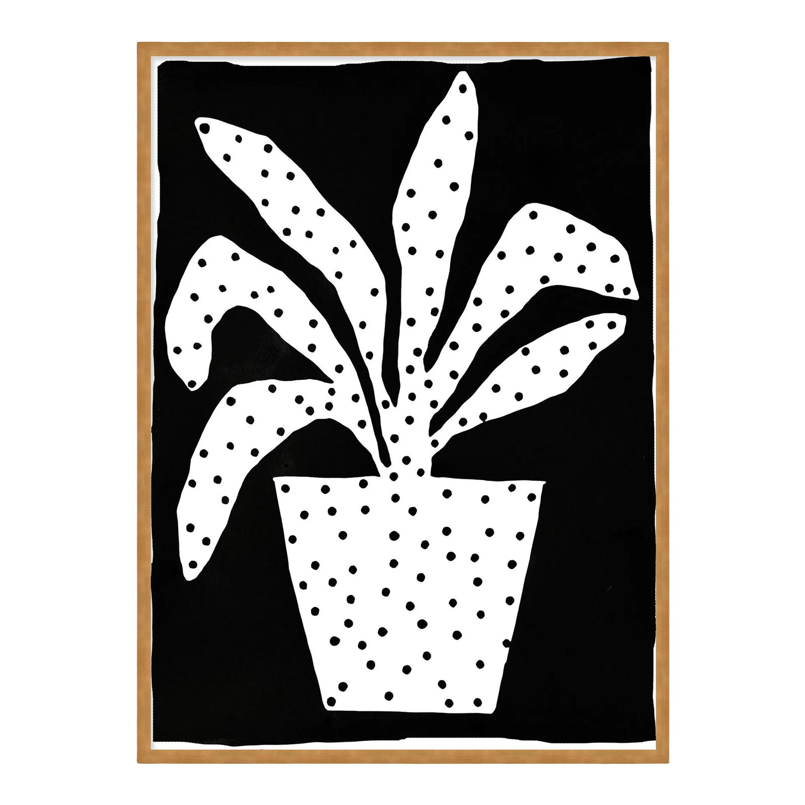 Polkadot Plant by Kate Roebuck in Gold Framed Paper, XS Art Print ...