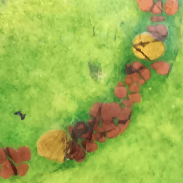 Mid-Century Enamel on Copper Catchall Ashtray Green With Abstract Rust ...