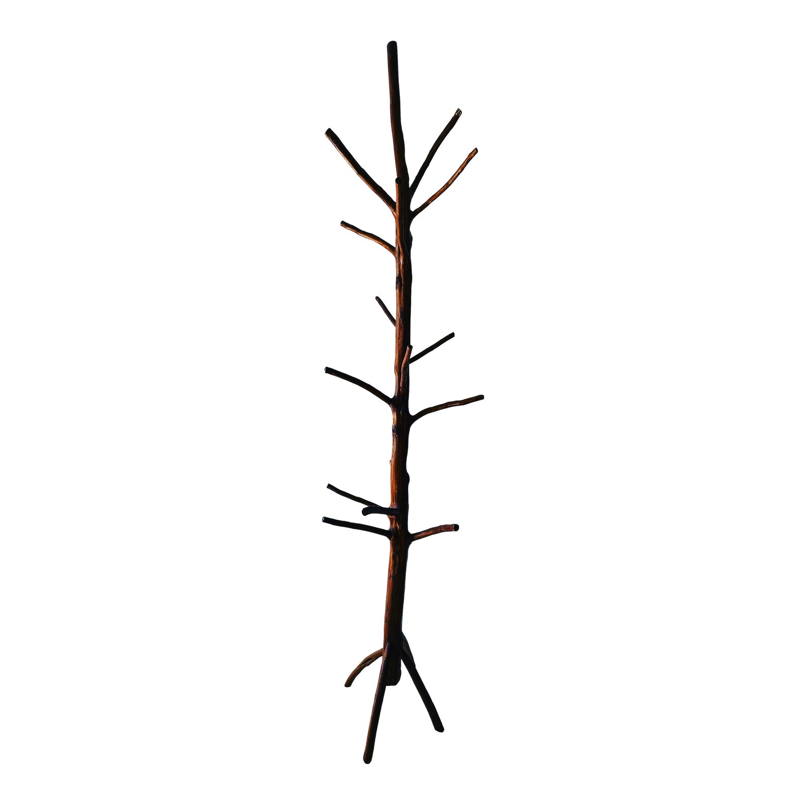 Coat & Hat Stand in Natural Tree Form on 3 Legs | Chairish