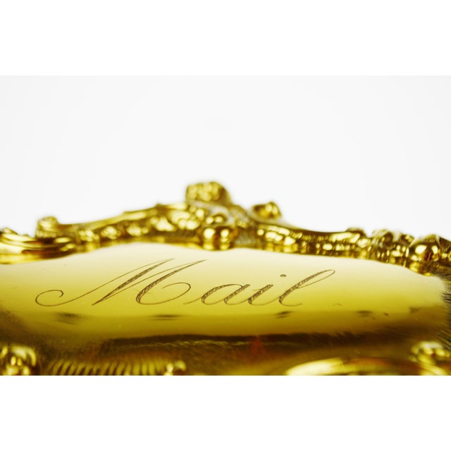 Vintage Victorian Style Solid Brass Mail Sign Made in Italy | Chairish