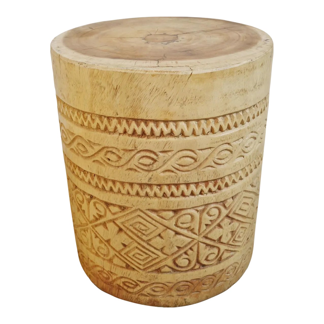 Java Natural Side Table Stand | Chairish