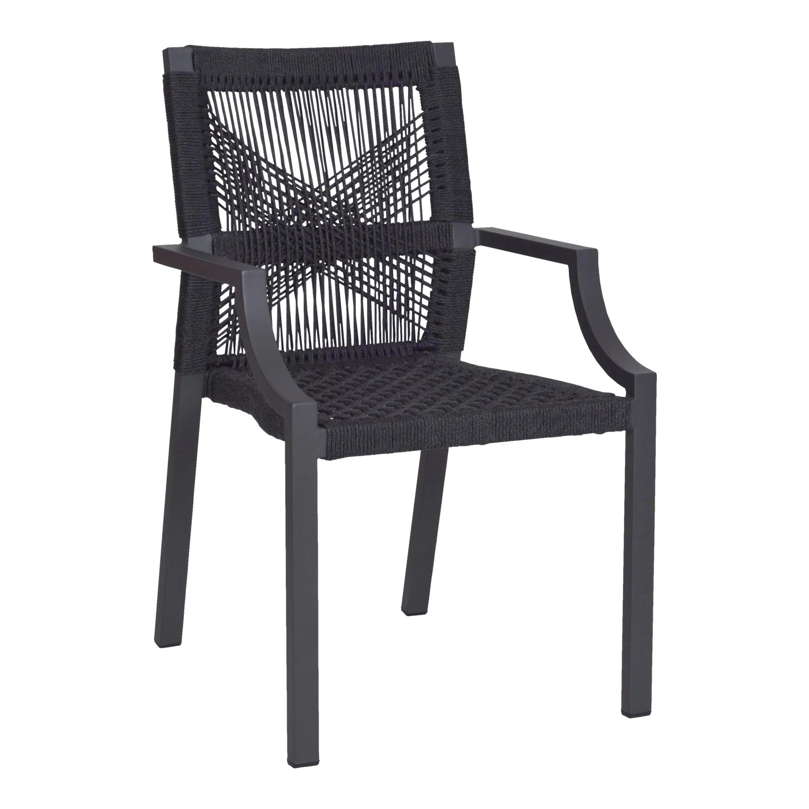 Bellevue Outdoor Stackable Arm Chair | Chairish