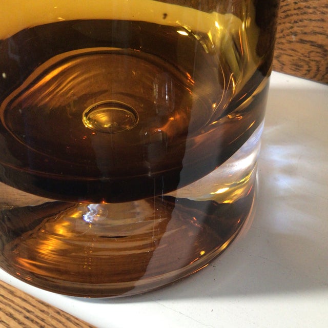 Vintage Svensk Form Swedish Bo Borgstrom Design Amber Glass Bubble ...