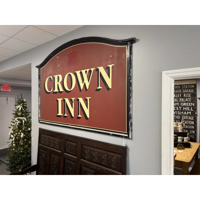 Vintage Crown Inn Pub Sign | Chairish
