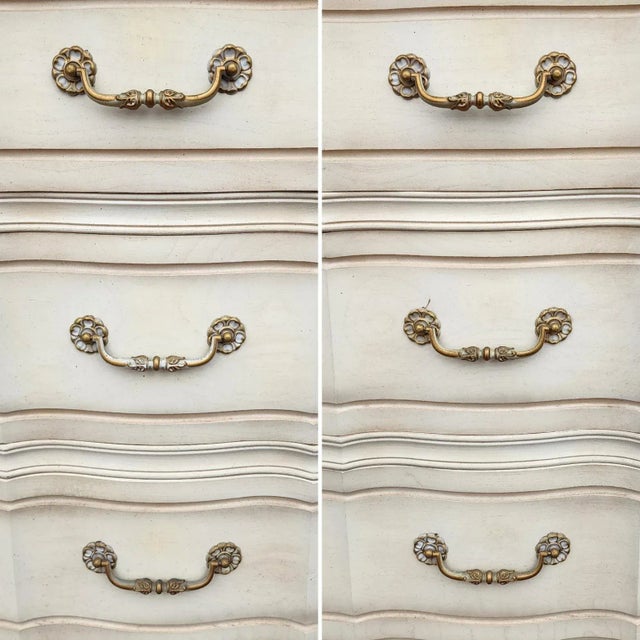 Vintage Cream White French Provincial Tallboy Dresser Chairish