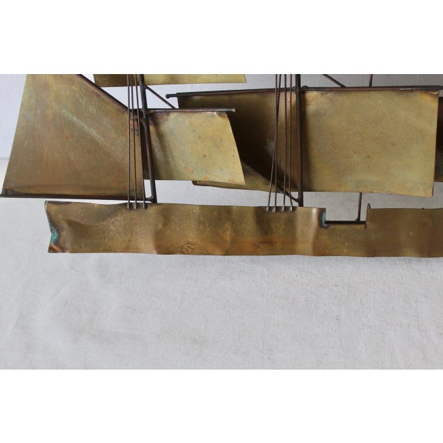 1974 Syd Godfrey Brass Chas W. Morgan Whaler Ship Wall Sculpture ...
