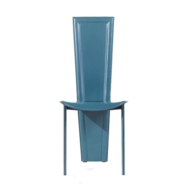 Quia Postmodern Italian Leather Dining Chairs - Set of 12 | Chairish