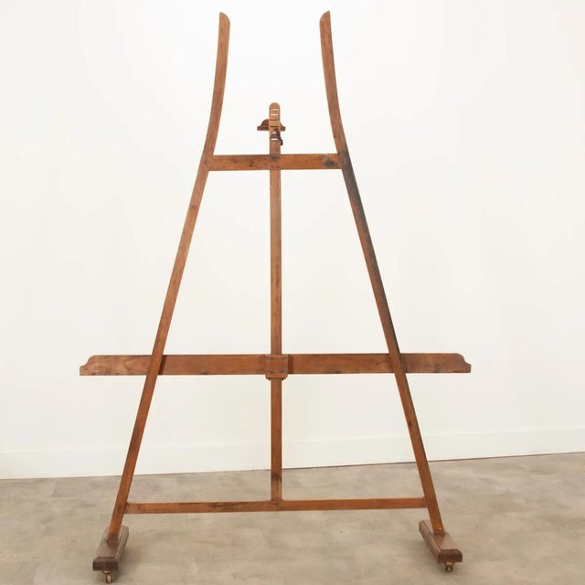 French 19th Century Massive Oak Artist’s Easel | Chairish