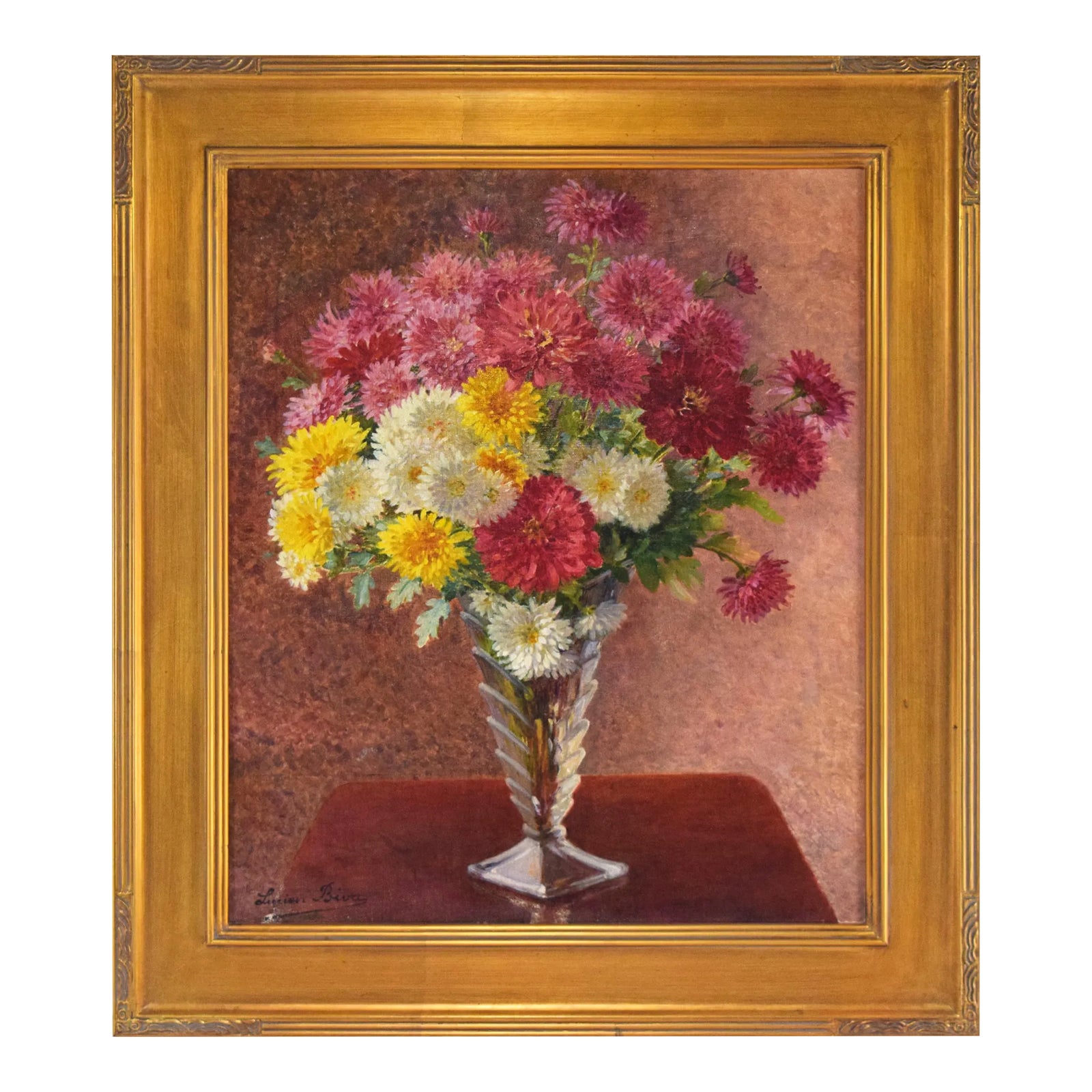 Vintage Impressionist Floral Still Life Painting by French - American ...