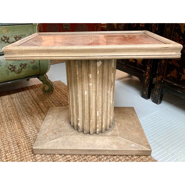 Jansen Side Tables With Marble Inset Tops - a Pair | Chairish