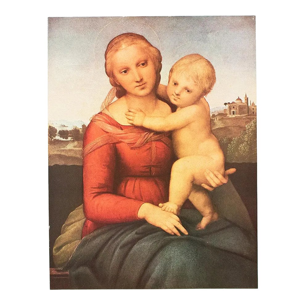 1950s After Raphael, "Small Cowper Madonna" Full-Color Vintage Print ...