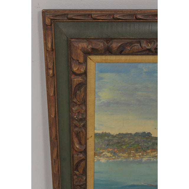 Marcel Dupre Artist Signed Oil Painting on Canvas ~ Boats | Chairish