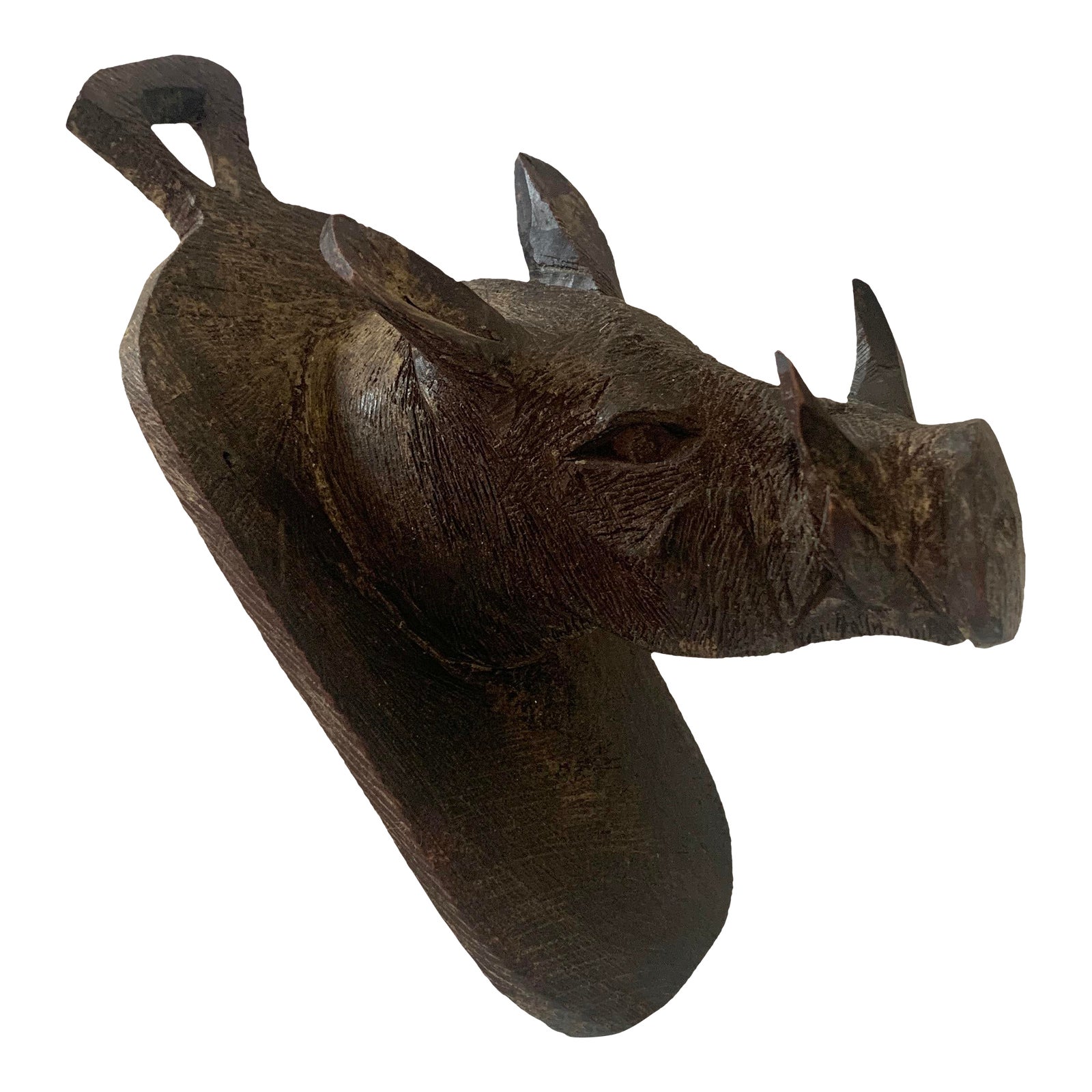 Vintage Black Forest Style Wild Boars Head Wall Mount | Chairish