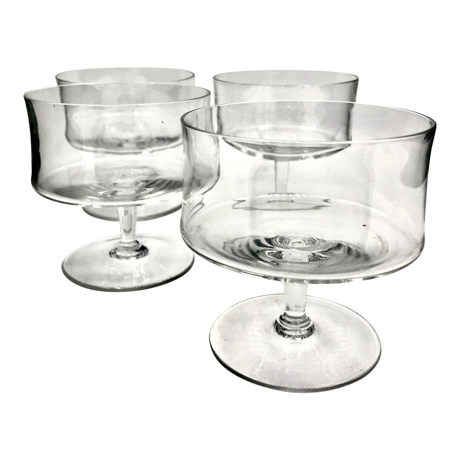 1960s Mid-Century Modern Convex Crystal Sherbet Bowls - Set of 4 | Chairish
