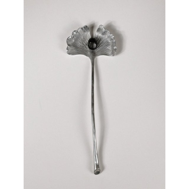 1990s Michael Aram Ginkgo Salad Servers - Set of 2 | Chairish