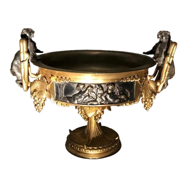 Late 19th Century Gilt Bronze European Tazza | Chairish