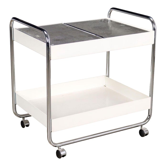 Vintage Kitchen Cart in Aluminium and Metal, 1970s | Chairish