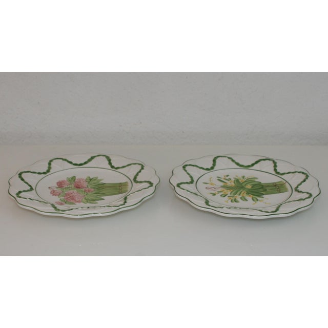 Late 20th Century Mane Lion Italian Pottery Scalloped Edge Floral Wall ...