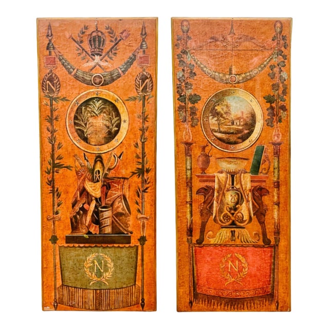 French Empire Napoleon Decorative Wall Panels - a Pair | Chairish