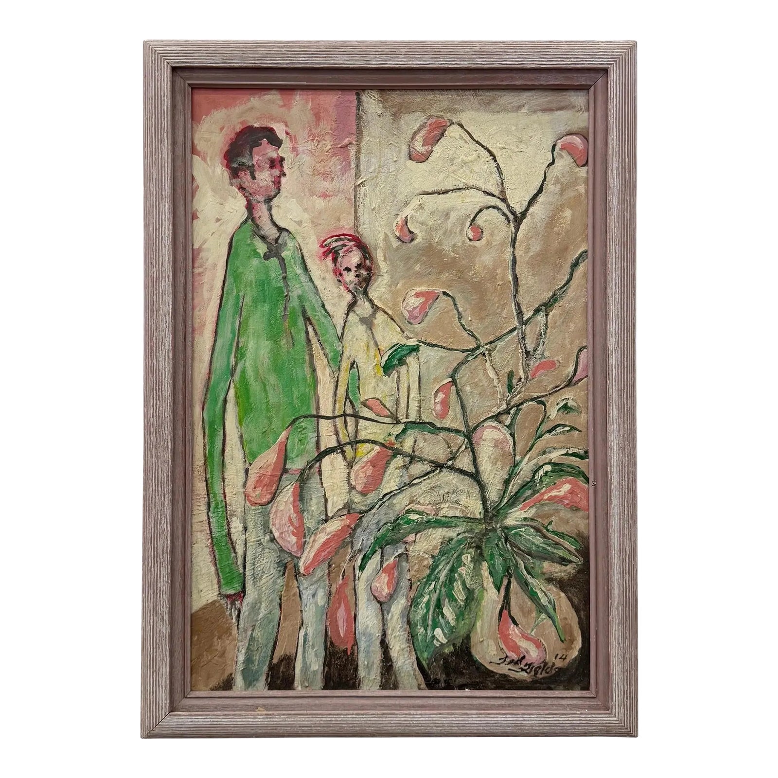 Modernist Interior With Figures and Houseplant by Ted Fields (2014 ...