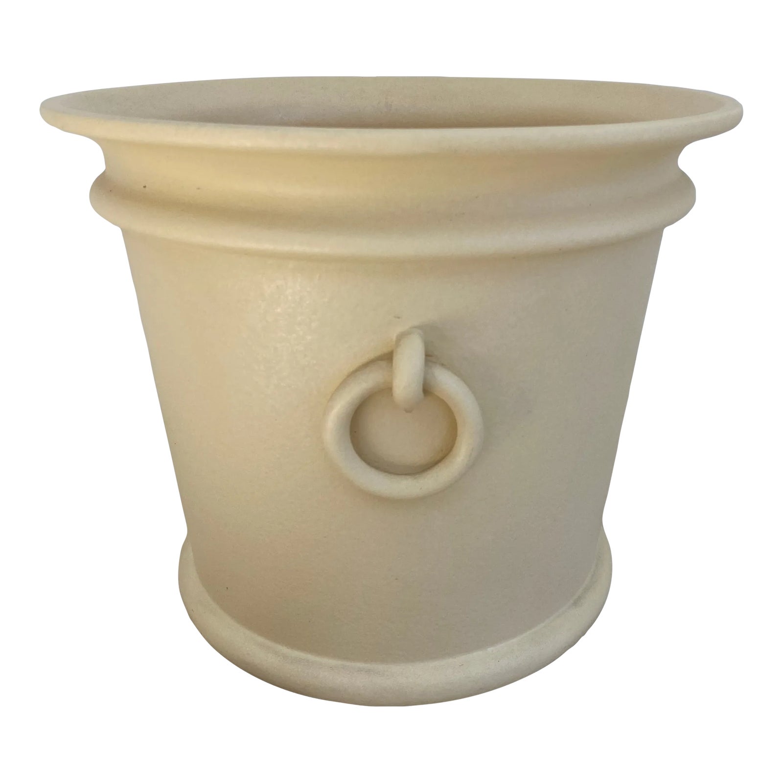 1990’s French Stain Cream Colored Glazed Pottery by Molin | Chairish