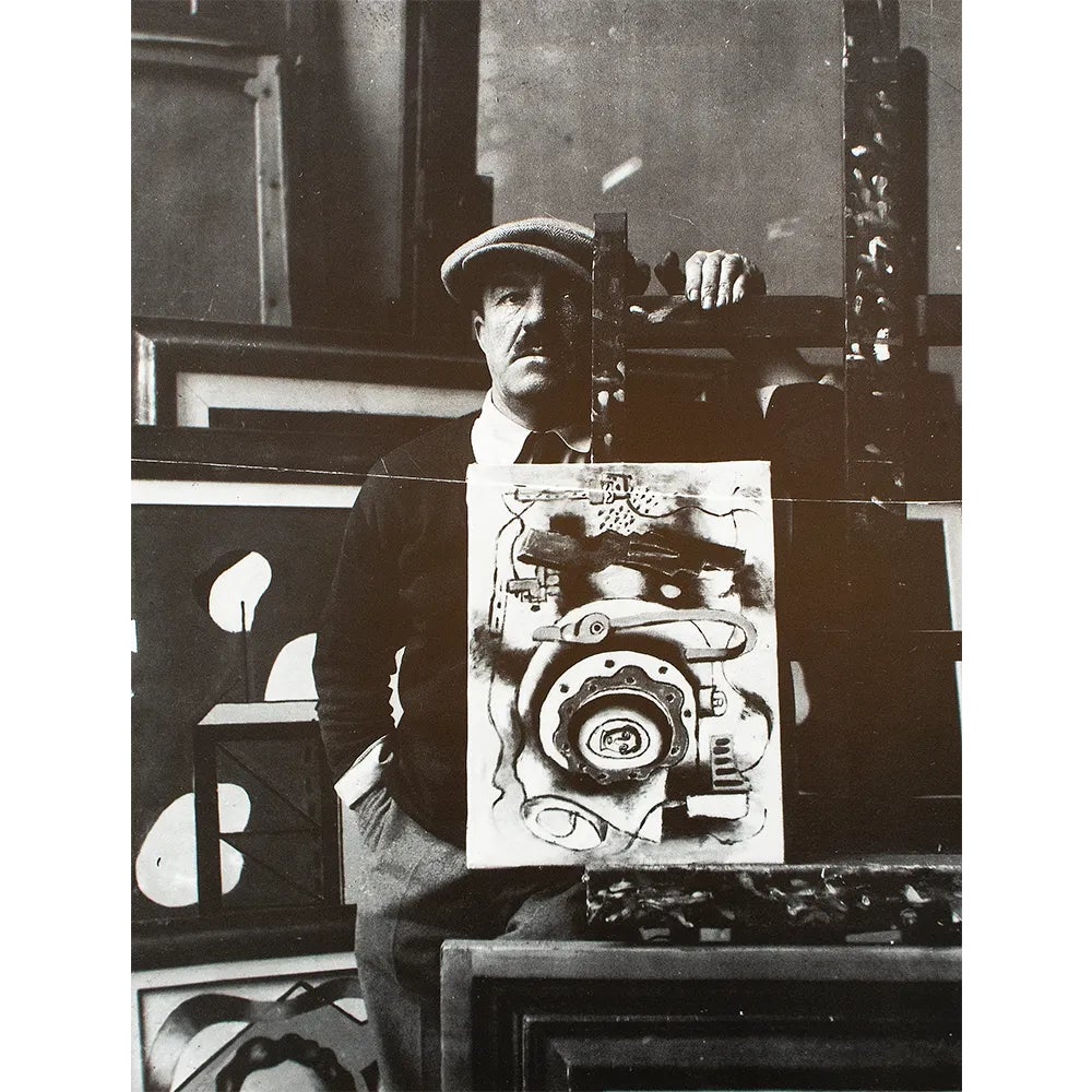 1990 "Photograph of Fernand Leger With Composition", Black and White ...