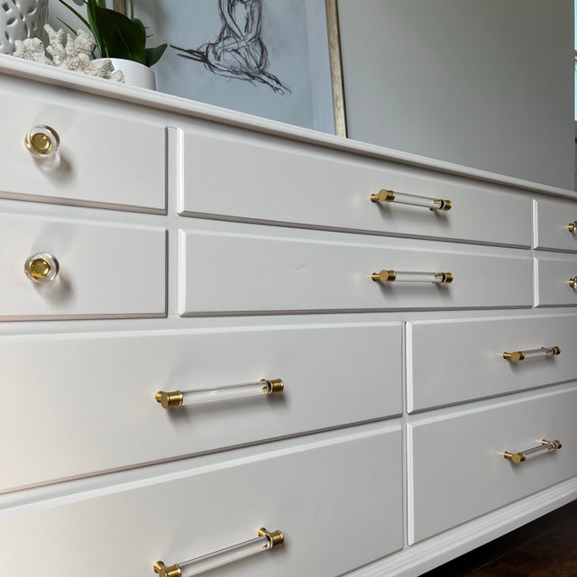 1980s Henkel Harris Dresser Modern Greige Lacquer Finish | Chairish