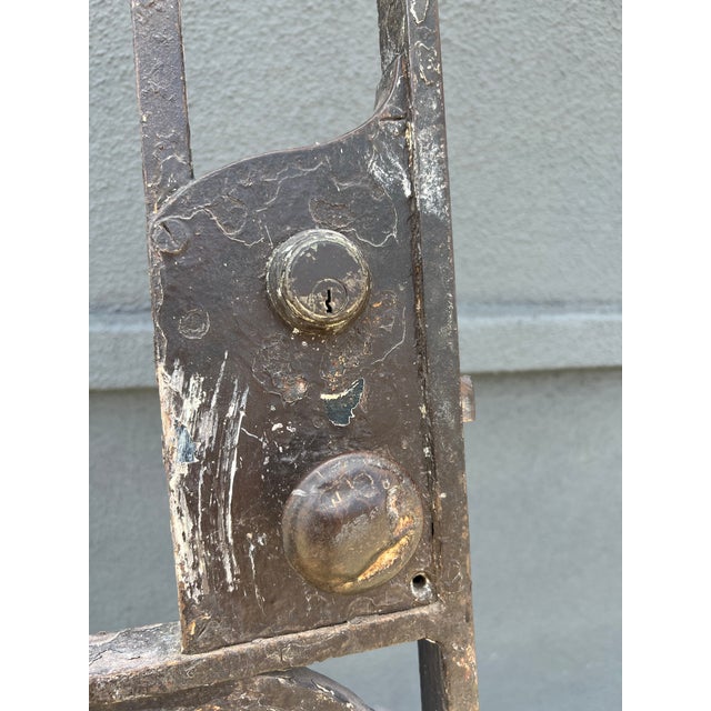 1920s Oversized Gothic Driveway Gates in Solid Iron - Set of 2 | Chairish