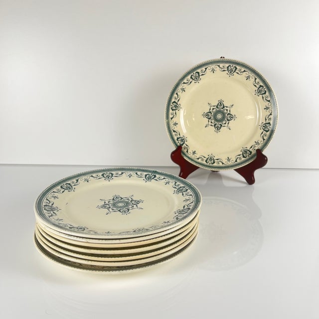 Antique Admiral Ironstone Dessert Plates from Creil & Montereau, 1890s ...