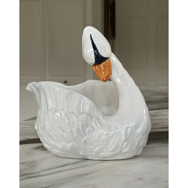 Vintage Ceramic - Swan Made in Italy | Chairish