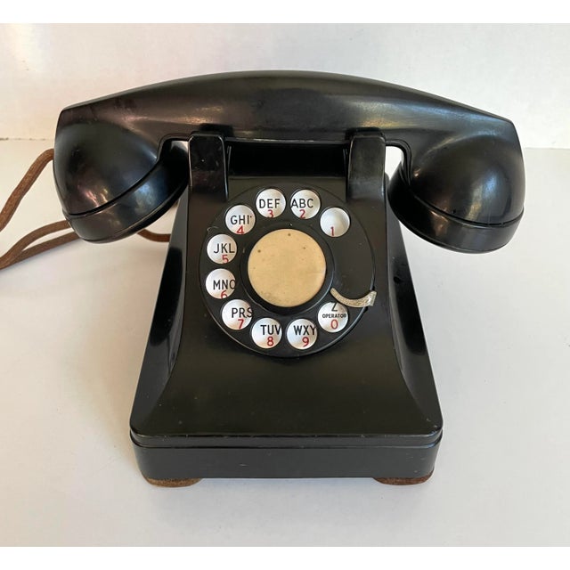 1930's Western Electric Prewar Model 302 Black Telephone | Chairish