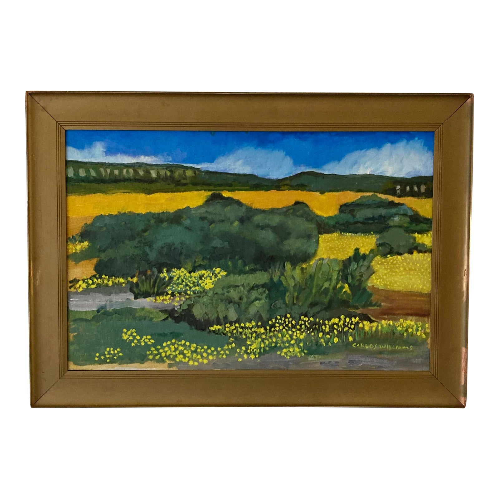 Contemporary Expressionist Landscape Oil Painting Board on Canvas ...