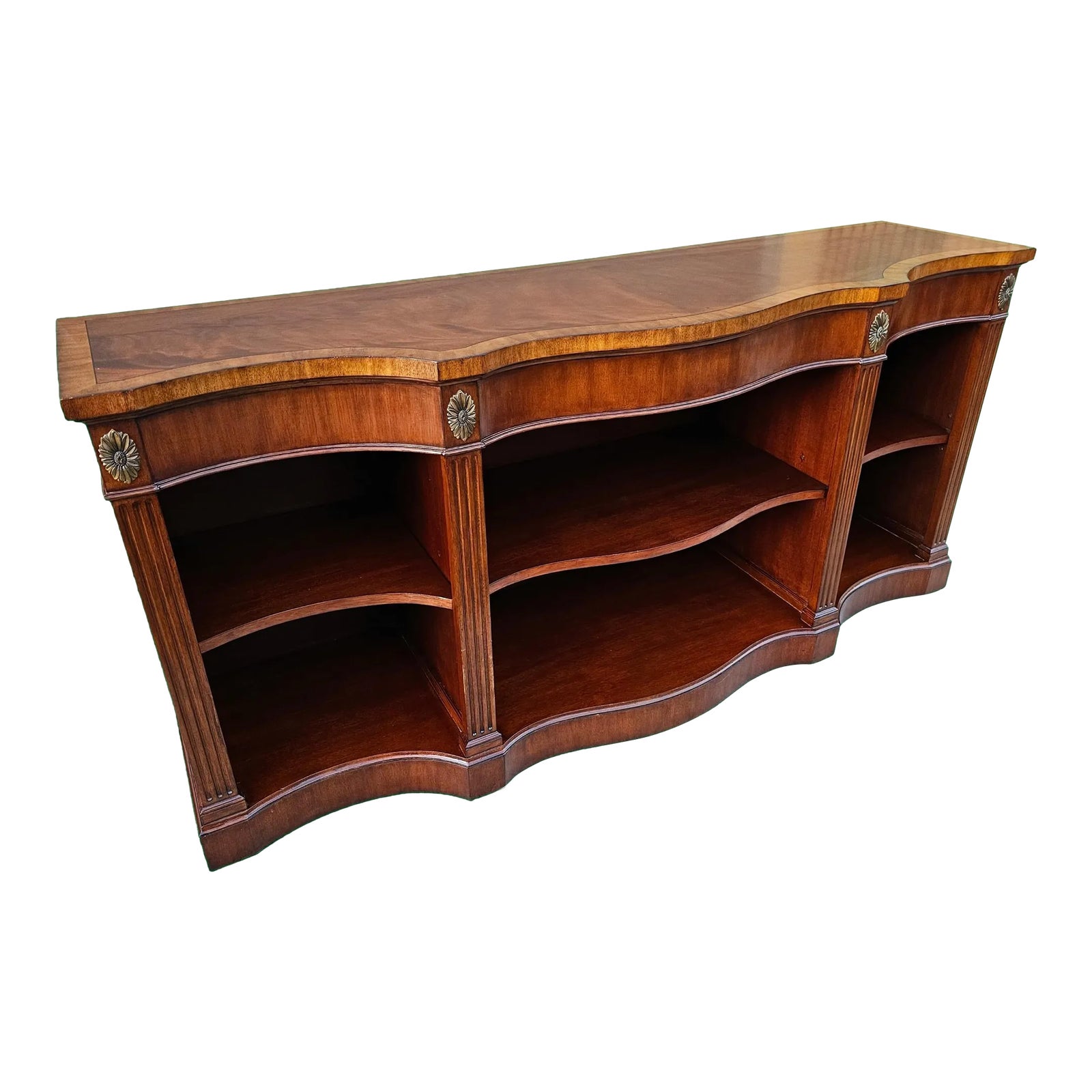 Mid 20th Century Ethan Allen Newport Mahogany Library Sofa Table ...
