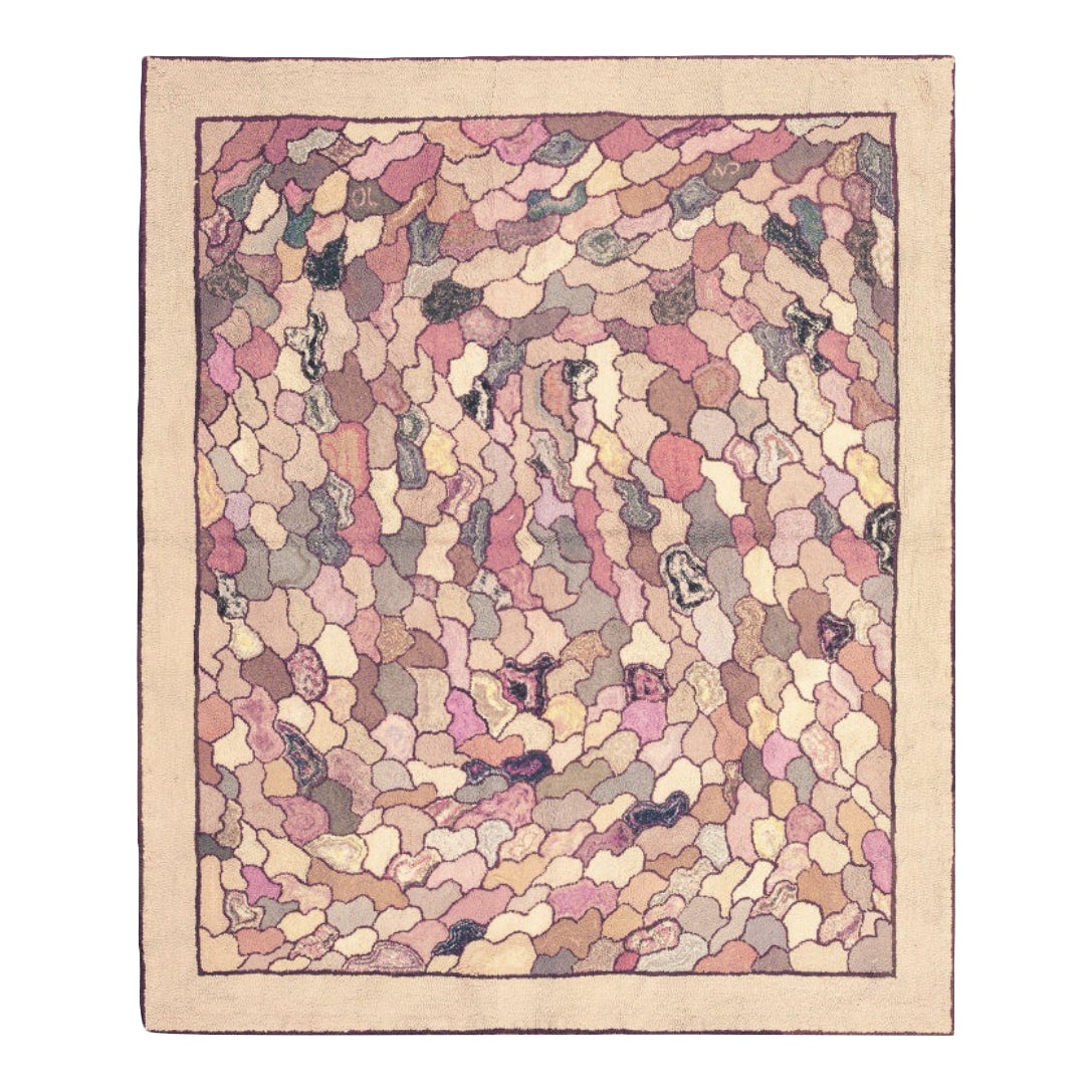 1950s Vintage American Hooked Rug | Chairish