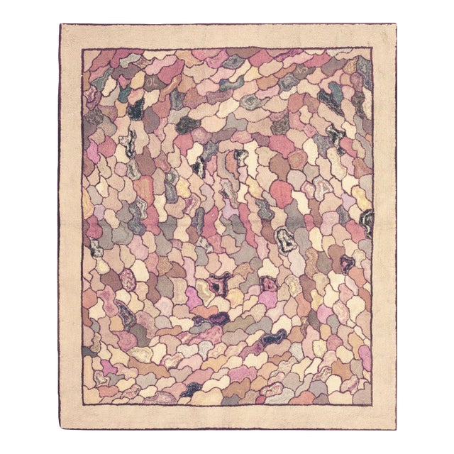 1950s Vintage American Hooked Rug | Chairish