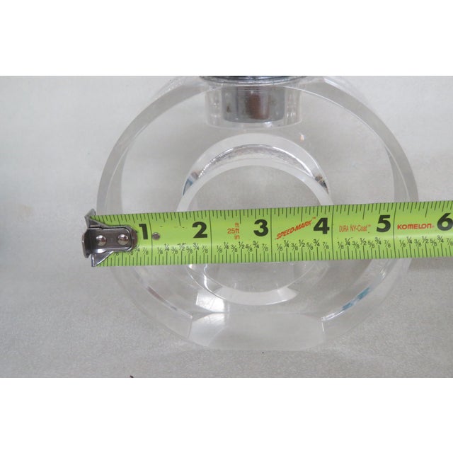 Japan Lucite Round Table Lighter | Chairish