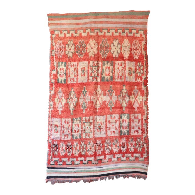 Mid-Century Modern Moroccan Authentic Rug | Chairish
