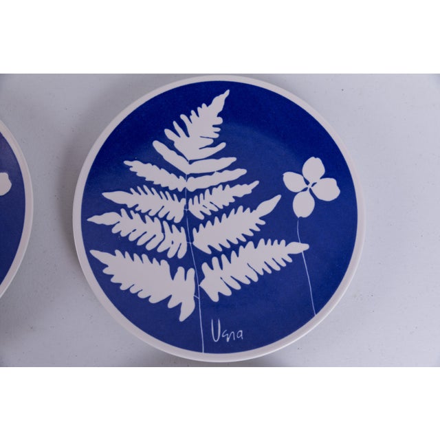 Madcap Cottage Ceramic Botanical Vera Dinner Plates, S/4 | Chairish