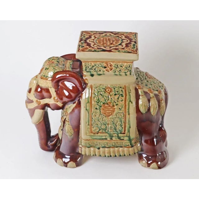 Large Ceramic Elephant Plant Stand, 1970s | Chairish