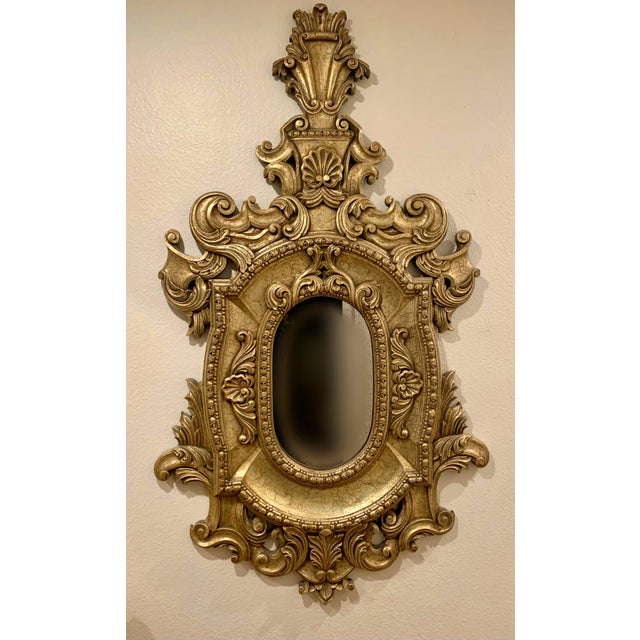 2000s Rococo Style Oval Mirror | Chairish